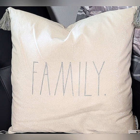 Rae Dunn | Accents | Nwt Rae Dunn Family Decorative Throw Pillow | Poshmark